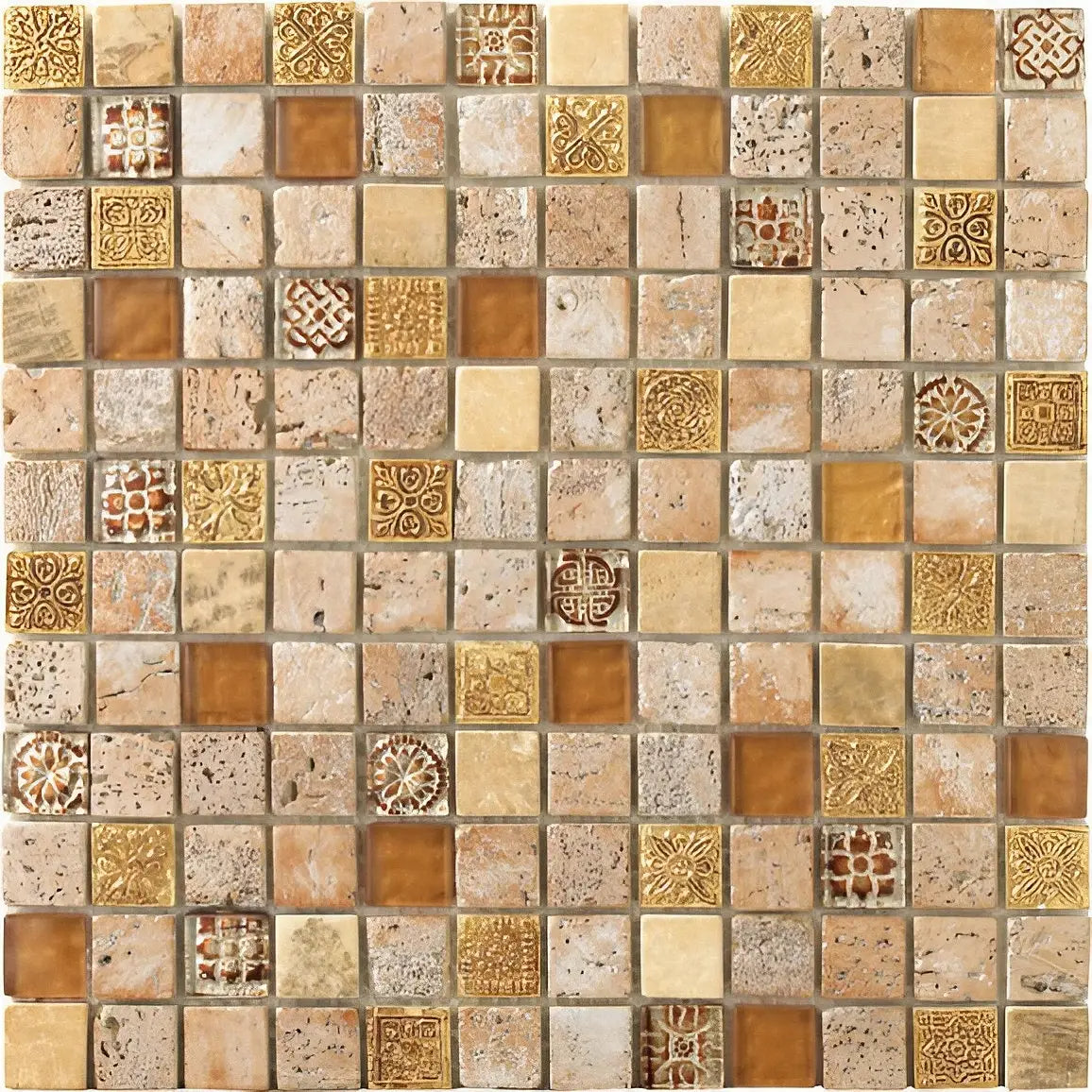 Mosaic tiles Imperium gold 30x30 - Square Wall tiles Glass