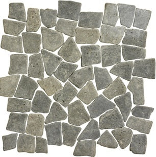 Stone Line Palladiana Mosaic Tile Broken - Black/Anthracite Marble Ung